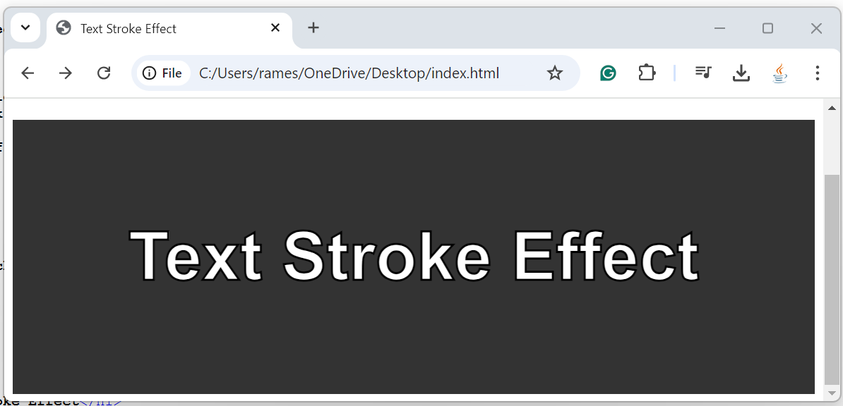 How to Create a Text Stroke (Outline) Effect with HTML and CSS How to Create a Text Stroke (Outline) Effect with HTML and CSS